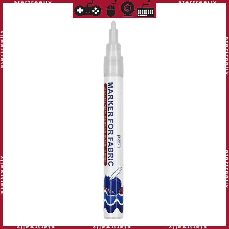 STA Permanent Fabric Pen 2mm Line Wide Quick Dry Water Resistant White ...