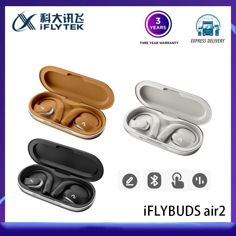 IFLYTEK iFLYBUDS Air2 Smart Recording Conference Headset Bluetooth ...
