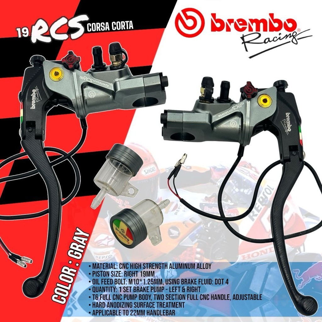 AUTOMAX MasterRem Radial RCS19 Corsa Corta 2 Tube Set Right and Left ...