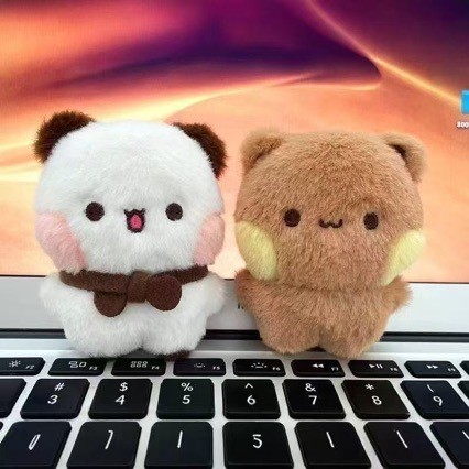 Bubu Dudu Bear Plush Keychain Yier Bubu Soft Keyring Cute Couple Best ...