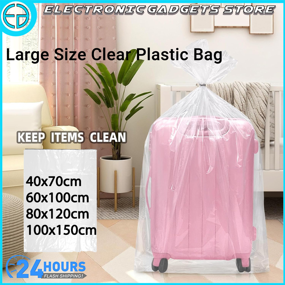 Large Size Heavy Duty Clear Plastic Bag Suitcase Cover Bags Dustproof ...