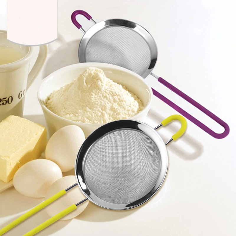1Pcs Fine Mesh Strainer with Handle, Small Medium Large Size Sifter ...