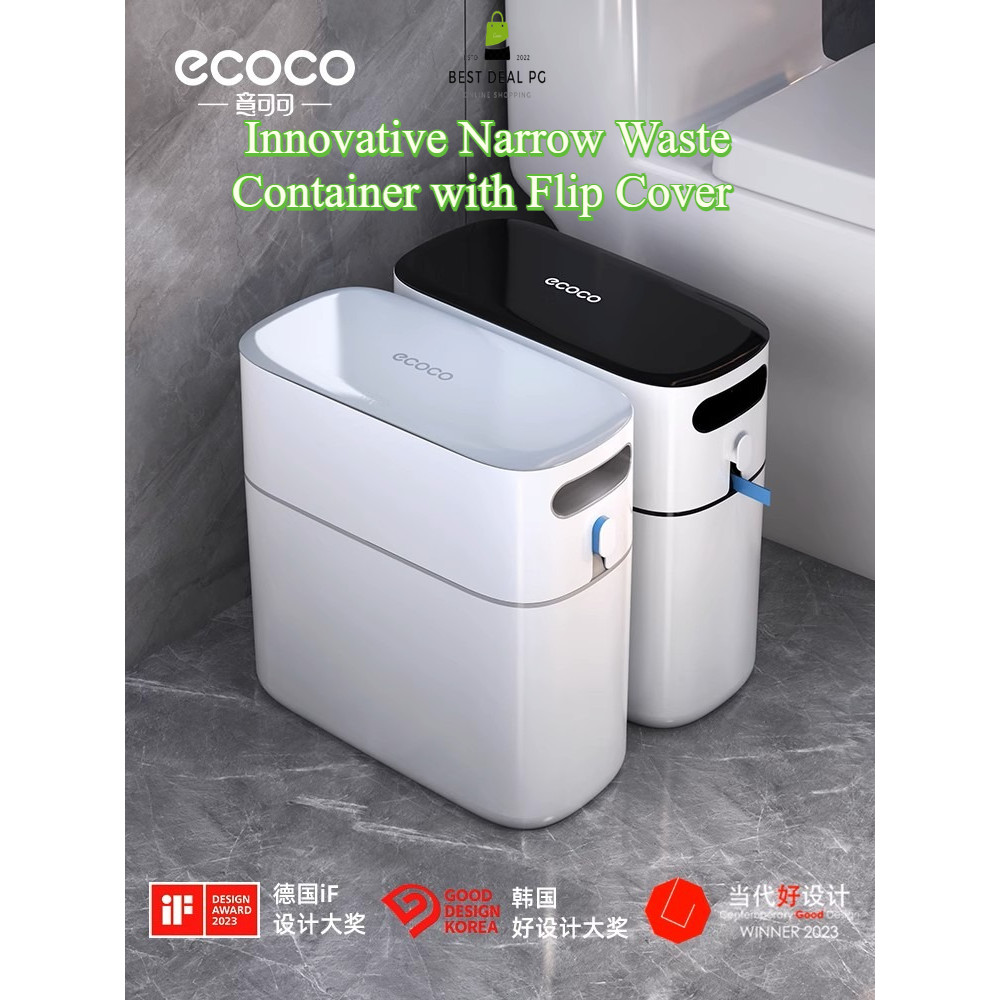 Bestdeal ECOCO innovative narrow waste container with folding cover for ...