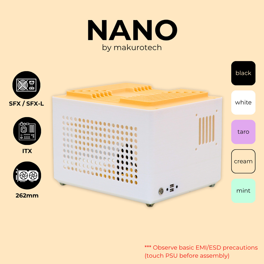[ NANO ] ITX Case / Casing @ makuro | Swapable Top & Bottom Cover | USB ...