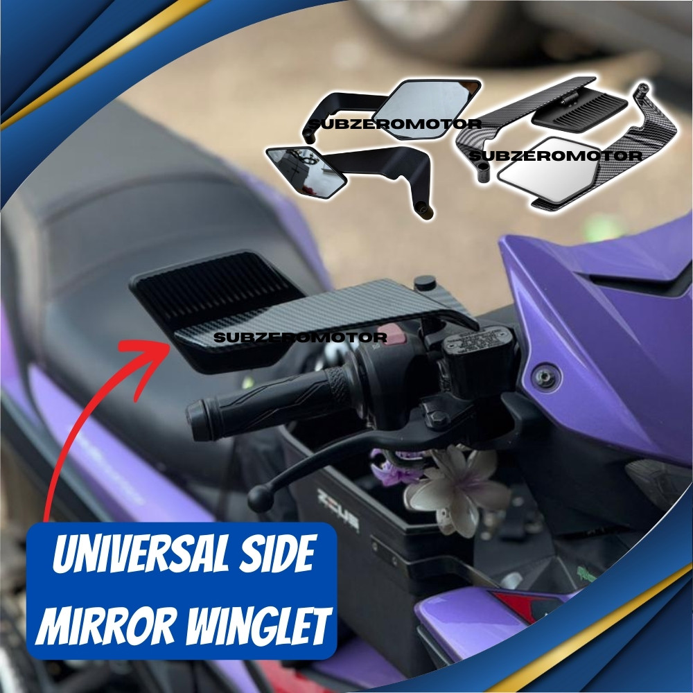 Universal Winglet Side Mirror Handle Bracket Adjustable 360 Rotate For ...