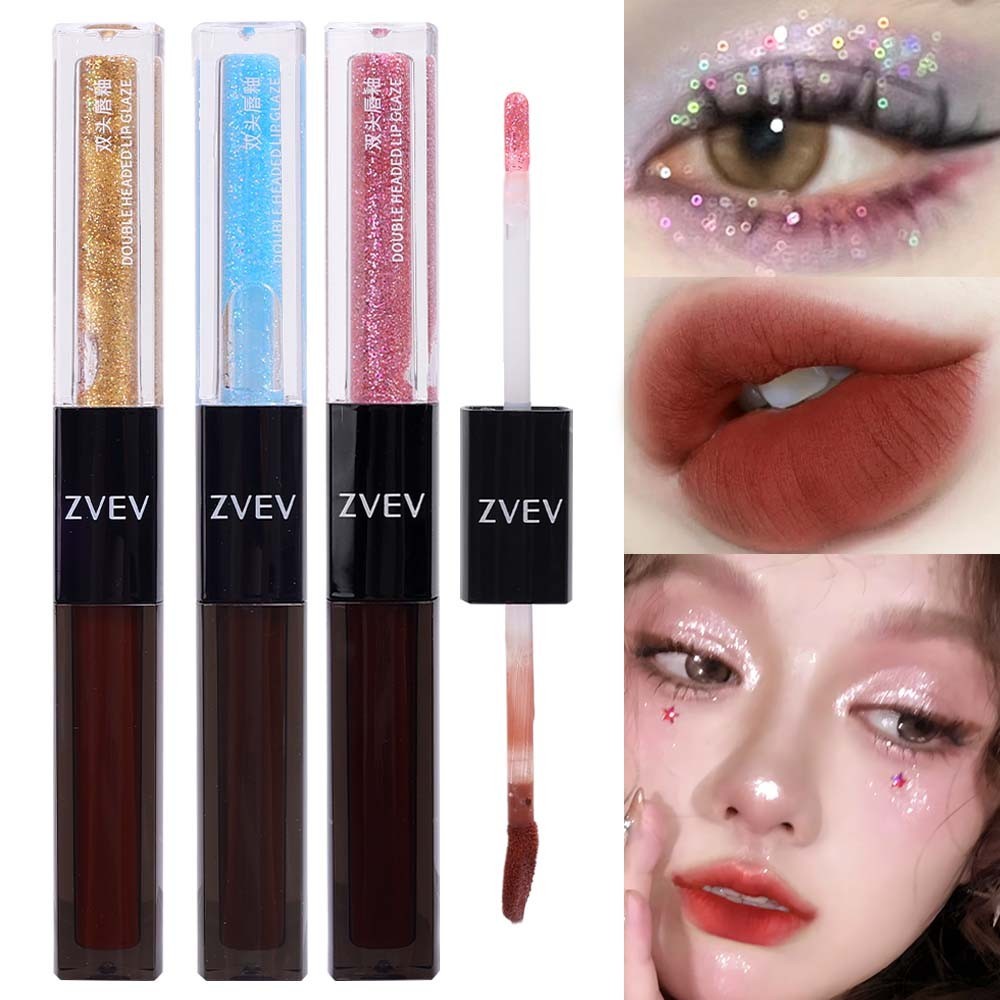 Double-ended Liquid Eyeshadow Highlighter - 2 In 1 - Matte Lips Gloss ...