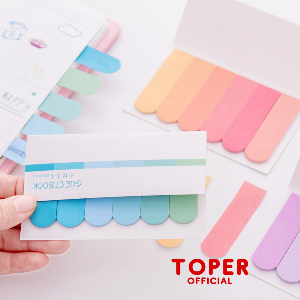 Best Selling!! Sticky Notes Contents 120 Sheets Gradation 6 Colors ...