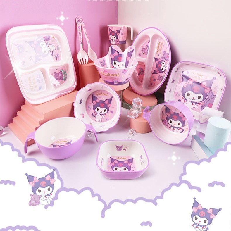 Kuromi Melamine Dinnerware Bowl Plate | Shopee Malaysia