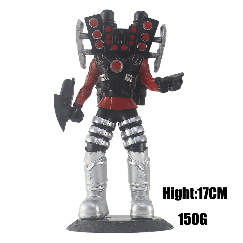 Toys Skibidi Toilet TV Man Clockman Figurine Titan Drill Man Speakerman ...