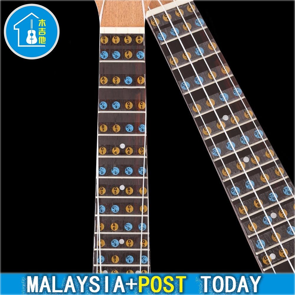 Beginner Base Ukulele Sticker Fretboard Scale Sticker Fingerboard Note ...