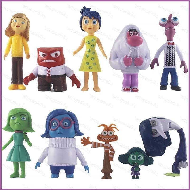 Ellen 10pcs and 12pcs Inside Out Action Figure Joy Sadness Anger ...
