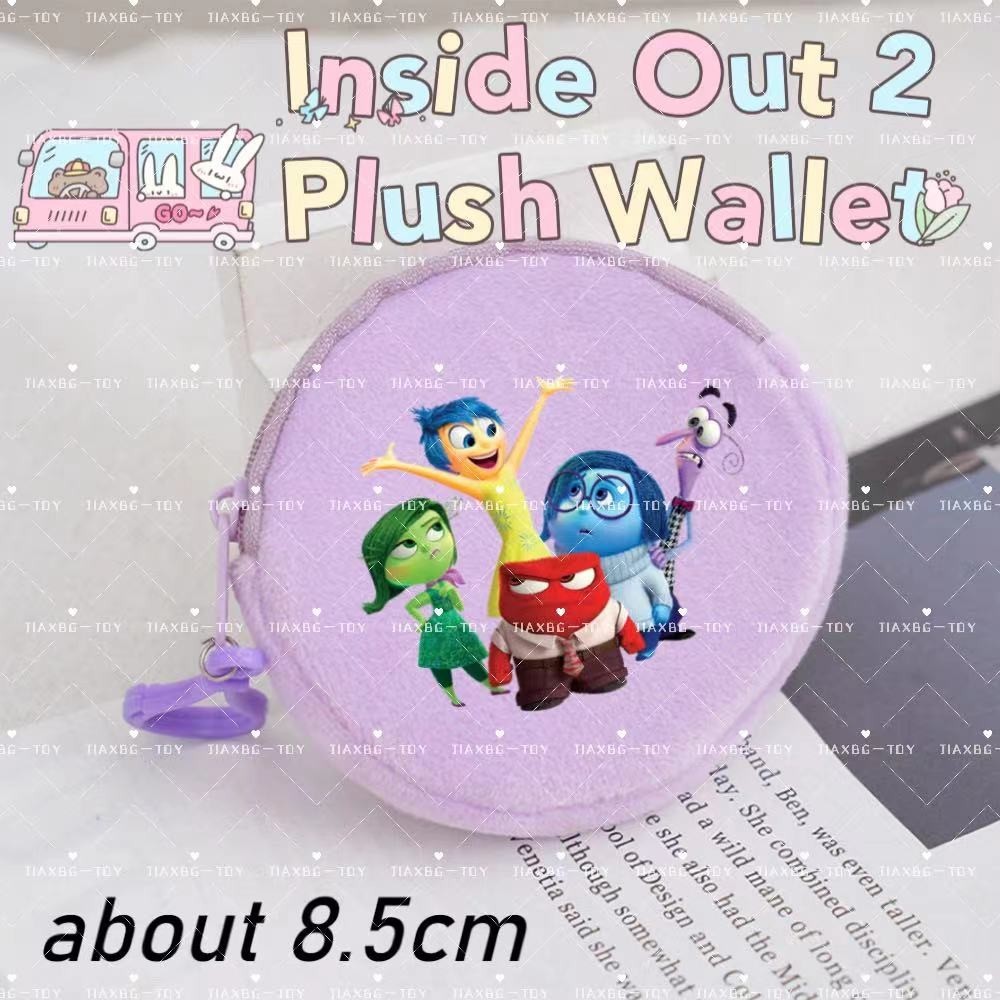 Inside Out 2 Plush Wallet, Candy Colored Cute Girl Heart Coin Purse ...