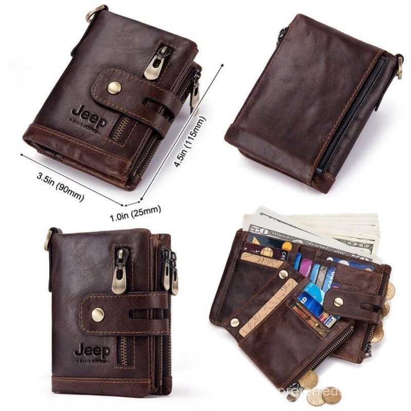 Dompet kulit tulen wanita baru, dompet merah wanita, reka bentuk zip ...