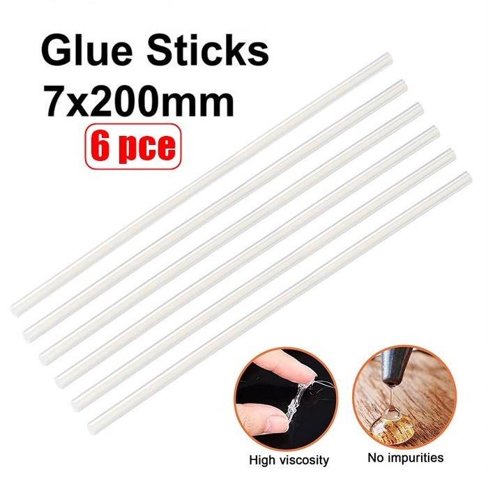 6pcs Glue Sticks Adhesive Melting 7mm*200mm Mini Glue Sticks For ...