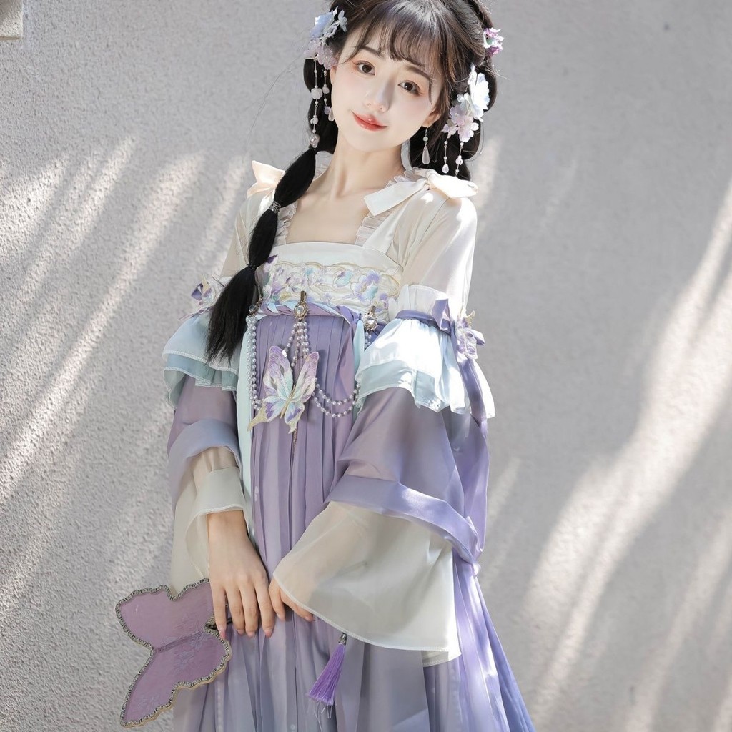 Jiangnanyun Hanfu Female [Qingmeng Die Xu] Tang Made Full Breast Skirt ...