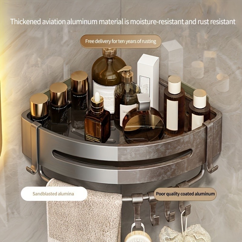 【PREMIUM TITANIUM】Bathroom Shelf Toilet Rack Accessories Bathroom ...