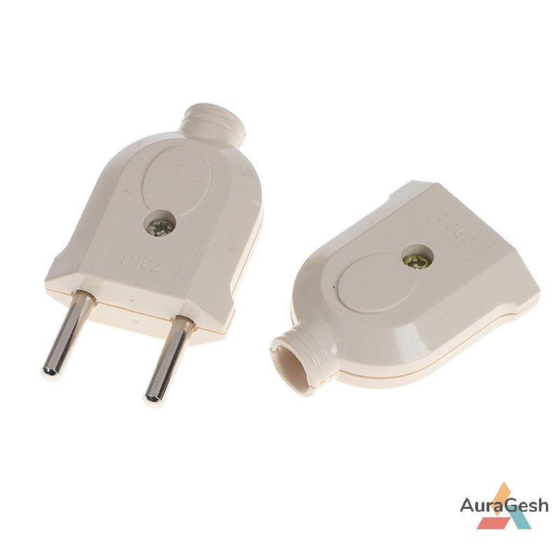 [AuraGesh] 2 Pin EU Plug Male Female electronic Connector Socket Wiring ...