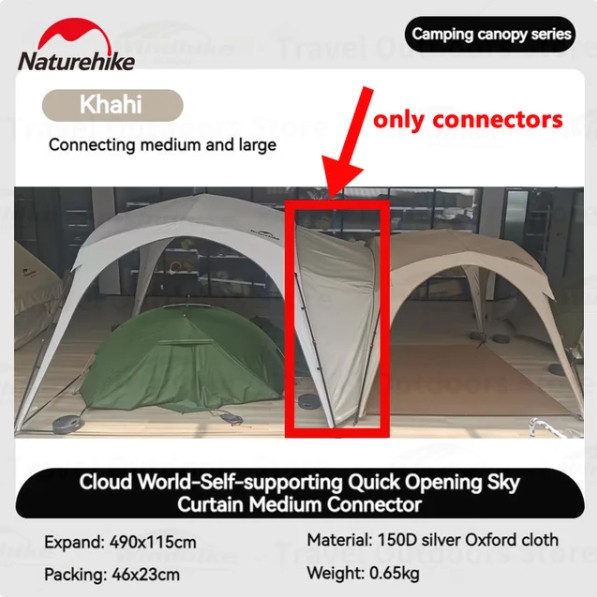 Naturehike YunJie Quick Opening Dome Canopy Shelter Accessories Only ...