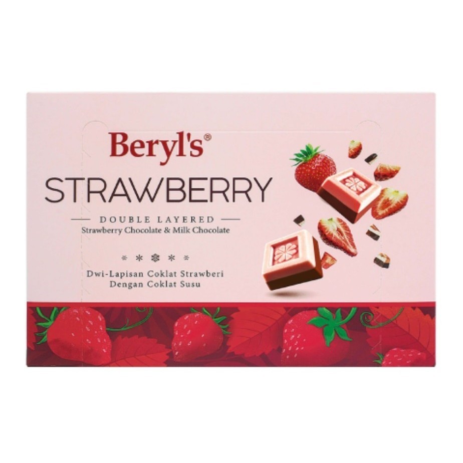 Beryl's Strawberry Double Layered Strawberry Chocolate & Milk Chocolate ...
