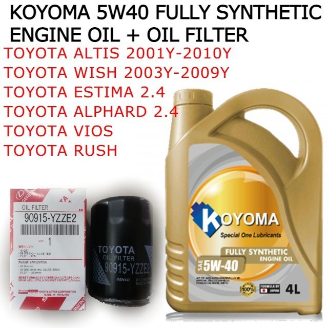 TOYOTA ALTIS 01Y-2010Y ,WISH 03Y-09Y ,ESTIMA ALPHARD 2.4 ,VIOS RUSH OIL ...