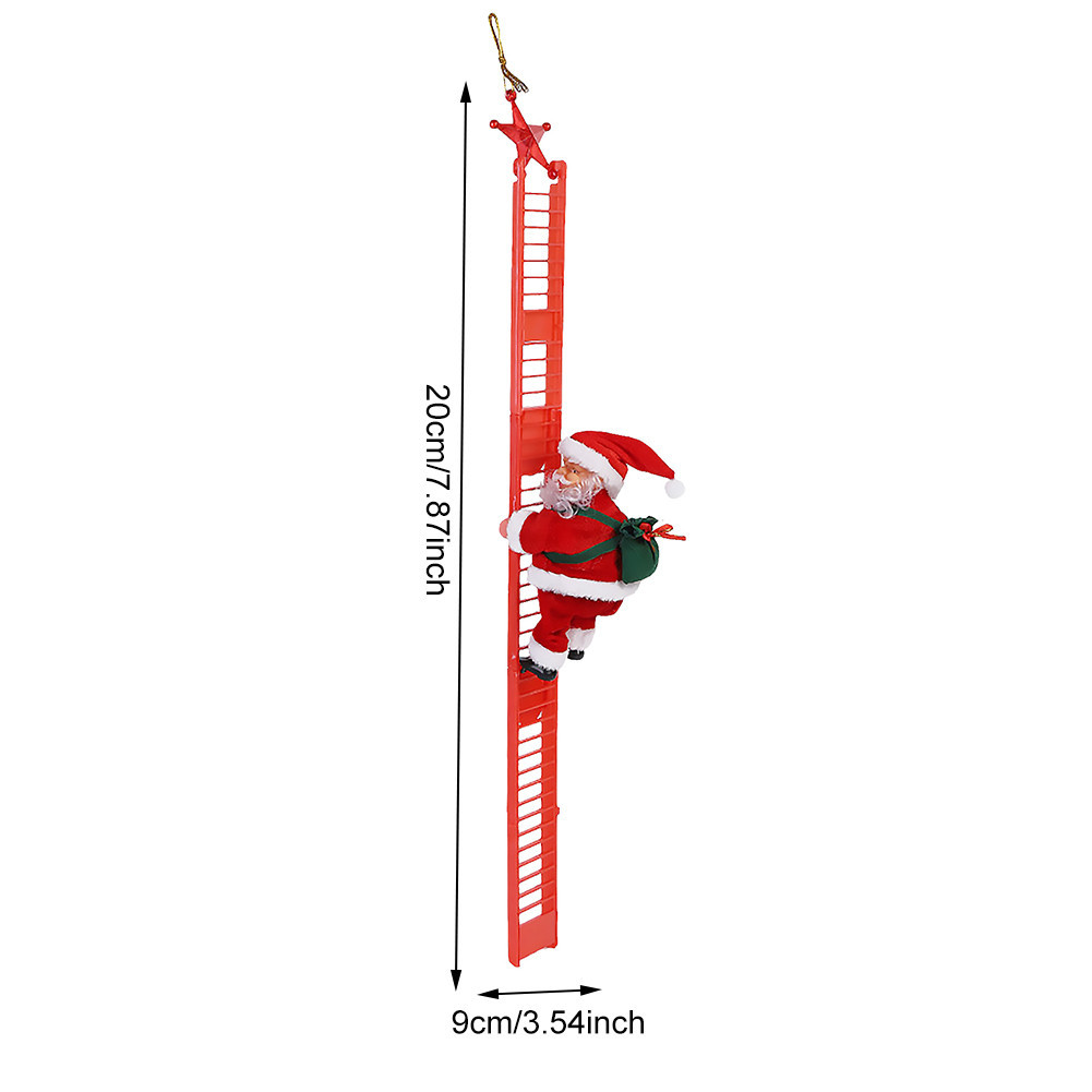 {Warm} Santa Claus Climbing Ladder Santa Claus Climbing on Ladder Santa ...