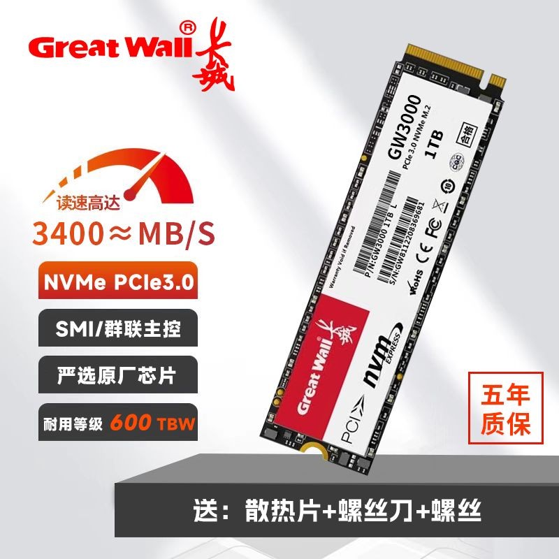Great Wall Gw3000m2 SSD 512G Pcie3.0 Desktop Computer Laptop 1T SSD ...