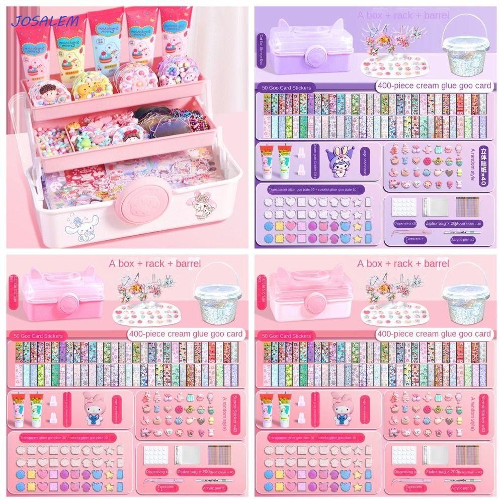 JOSALEM Cream Goo Card Gift Box, DIY Kuromi Goo Card Sticker Set ...