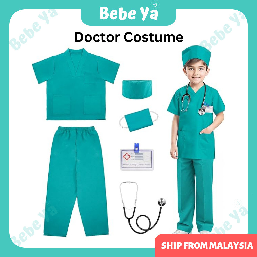 Doctor costume kids-pretend play surgical scrub doctor surgeon uniform ...