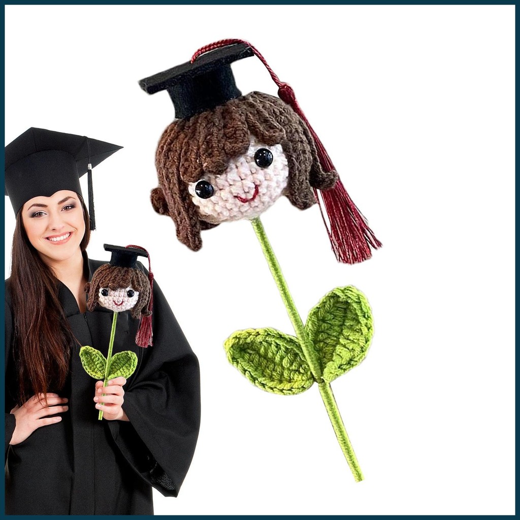 Graduation Crochet Flower Bouquet Crochet Bouquet Graduation Bouquet ...
