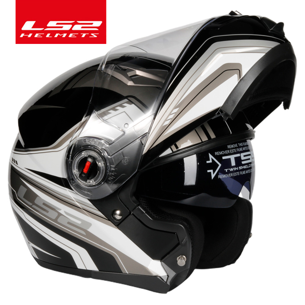 LS2 FF370 Flip Up Motorcycle Helmet Personalised Dual Lens Capacete LS2 ...