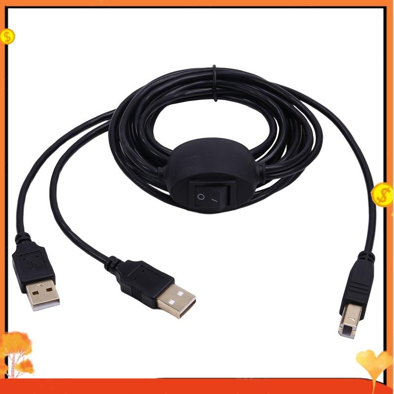 2 in 1 Printer Cable USB A to B Male to Male Printer Cable for Hp Canon ...