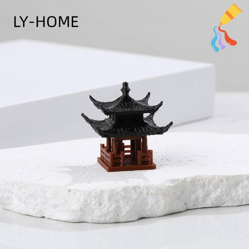LY-HOME Mini Double-deck Pavilion with Four Corners, Plastic Mini ...
