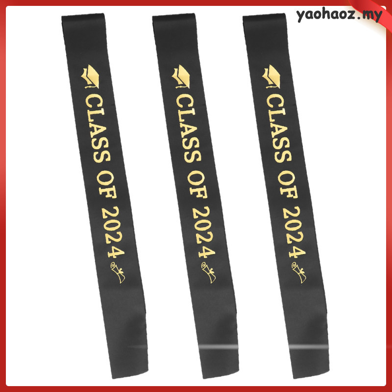 Sash for Graduation Plain Party Favors Decor Class of 2024 Shoulder ...