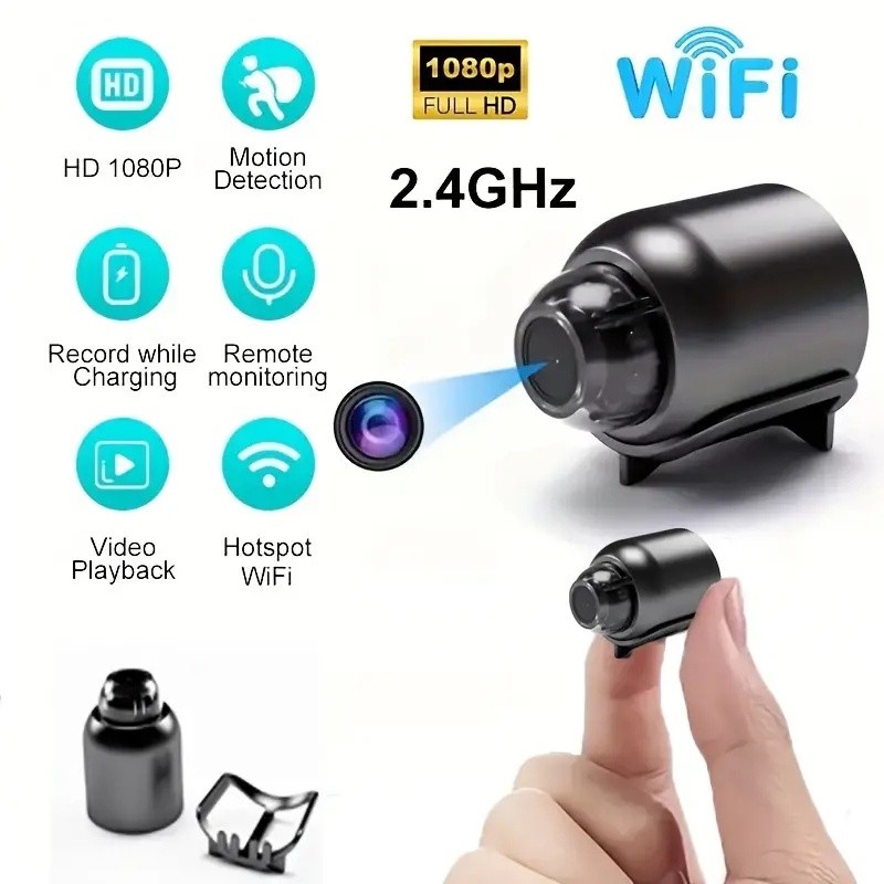 Mini Camera Hidden 1080P WiFi HD Indoor Home Security Wide Angle ...