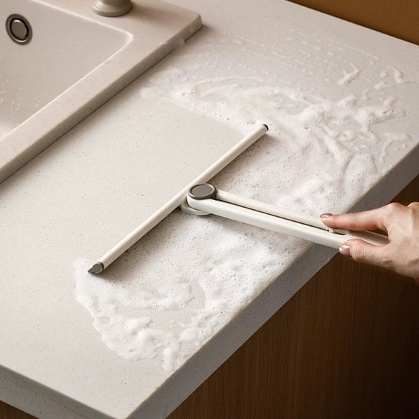 Folding Wiper Scrap Multi-Functional Soft Bathroom Squeegee Window ...