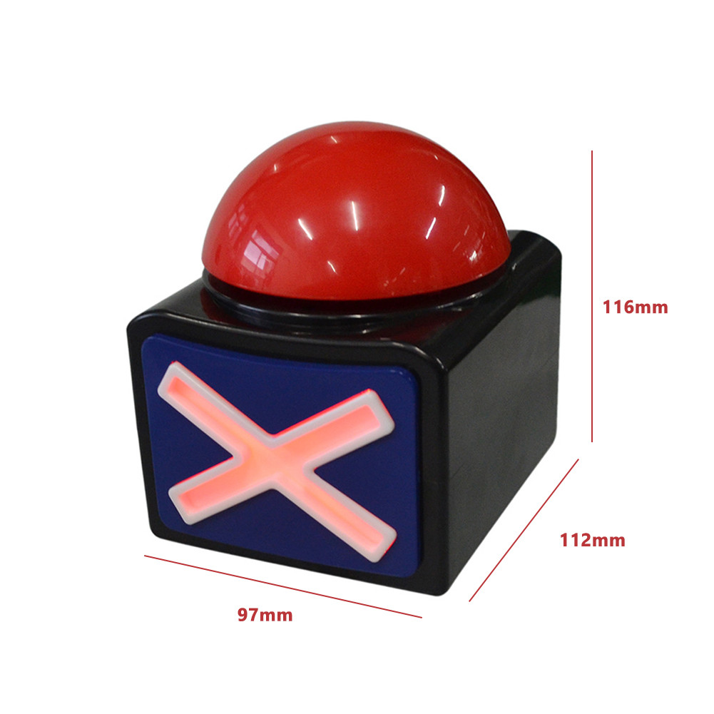 perfectFU Red Buzzer Alarm Button Box with Sound and Light Trivia Quiz ...