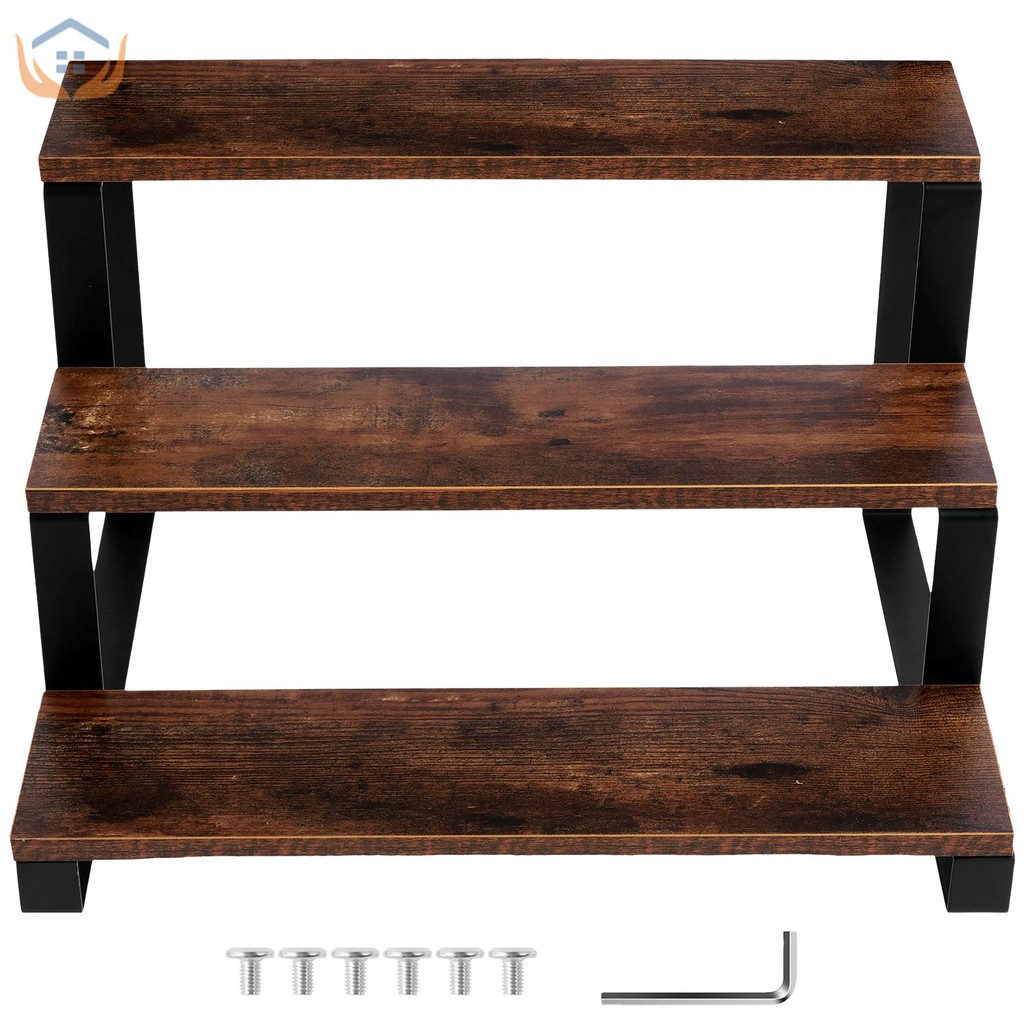 3 Tier Wooden Display Riser Stand Widened Display Riser Tiered Wooden ...