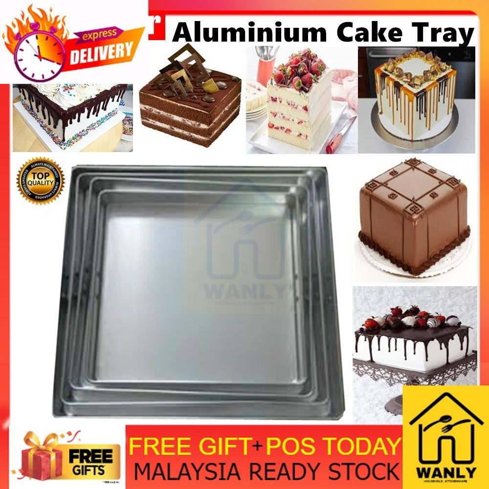 KS 3INCH ALUMINIUM SQ CAKE TRAY BAKING TRAY LOYANG SEGI KAMBING SETIA ...