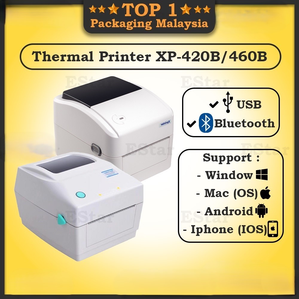 Thermal Printer A6 thermal sticker Bluetooth USB Xprinter 460B 420B ...