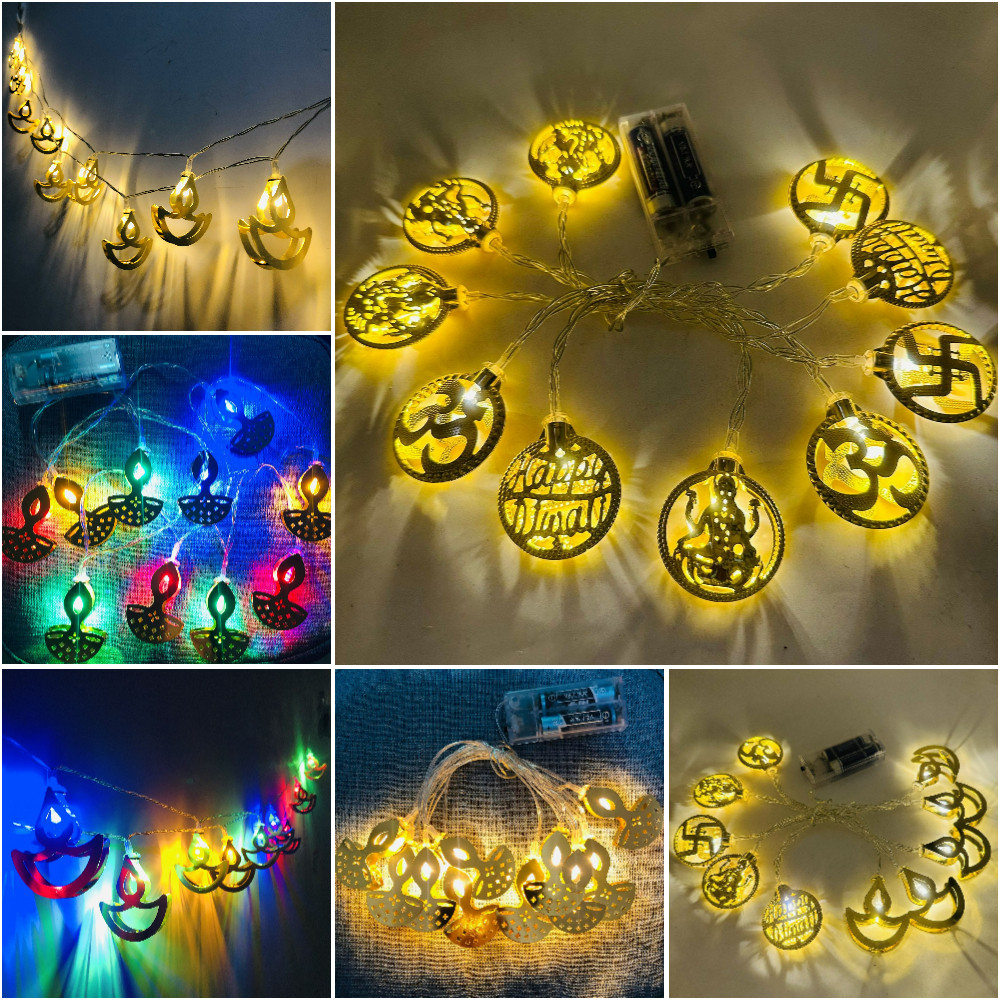 3M Diwali Light Deepavali Decorative Festival Lantern Diya String ...
