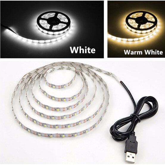 DC 5V USB LED Strips light White/Warm White Tira TV Background Lighting ...