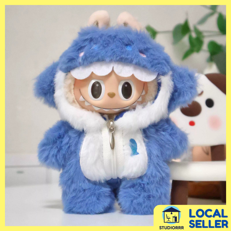 MSIA SHIP!! 17CM Creative Shark Shirt Labubu Plush Toy Labubu Heart ...