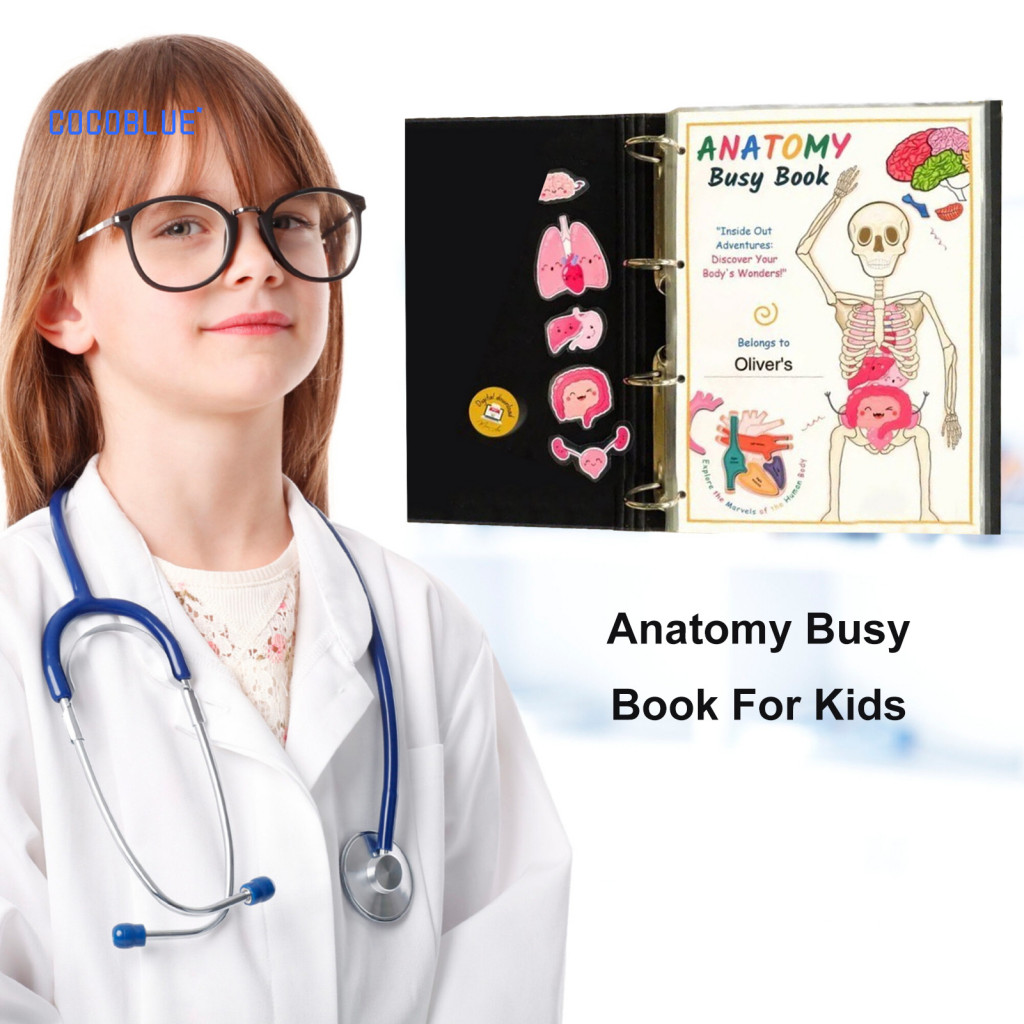 Cocoblue Kids Anatomy Busy Book Travel Anatomy Busy Book Interactive ...