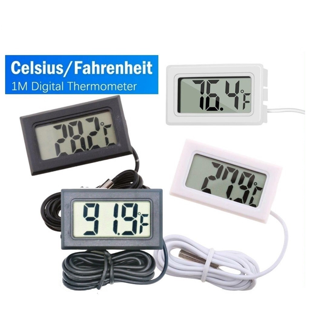 LCD Digital Thermometer with Probe Sensor Fish Tank Aquarium ...