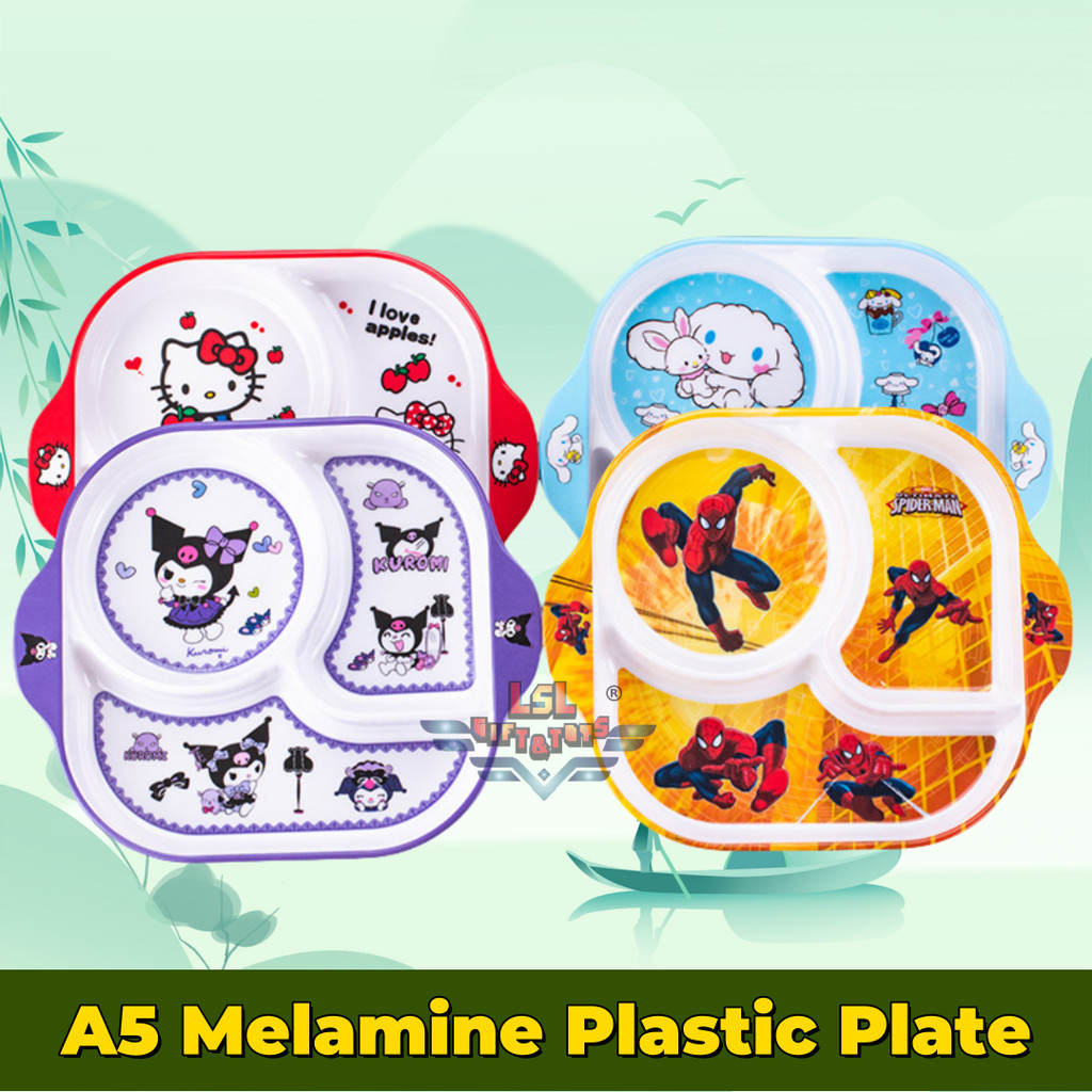 [H-429] LSL GIFTS Melamine Plastic Plate Assorted Cartoon Hello Kitty ...