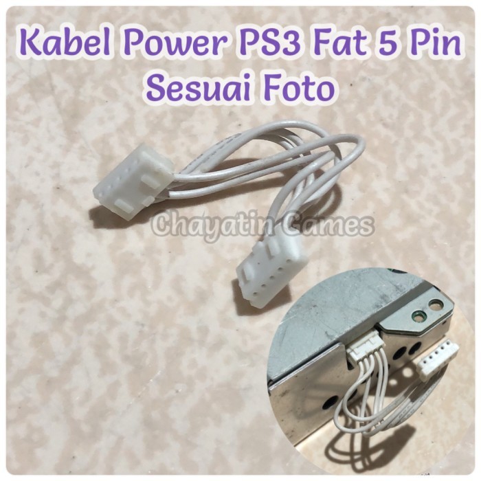 Ps3 Fat / PS3 Power Cable Thick 5 Pin Model According to Photo - Long ...