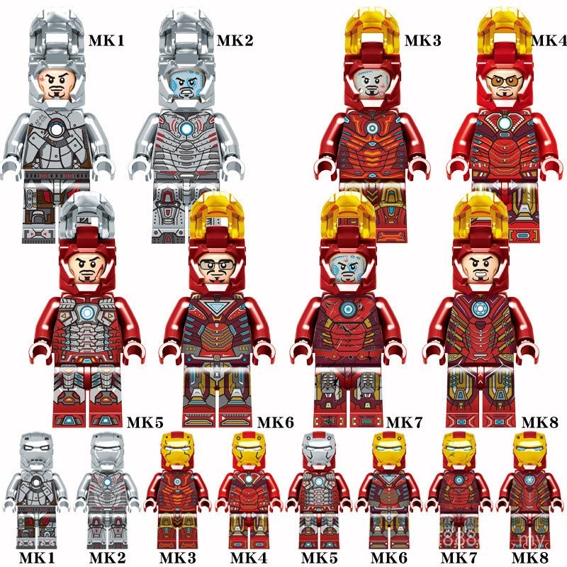 Compatible Lego Iron Man Gnakutoni Stark War Machine Assembled Building ...