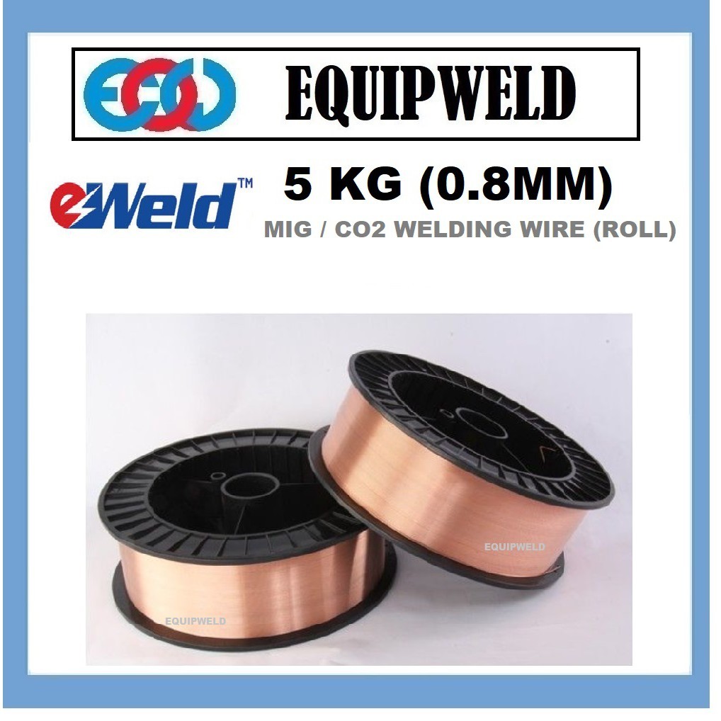 EWELD 5KG X 0.8MM CO2 WIRE MIG WIRE FOR MILD STEEL WELDING ER70S-6 ...