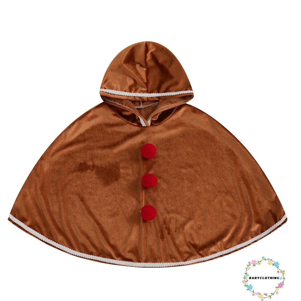 Babyclothes-Kids Boys Girls Christmas Robe Gingerbread Man Bobbles ...