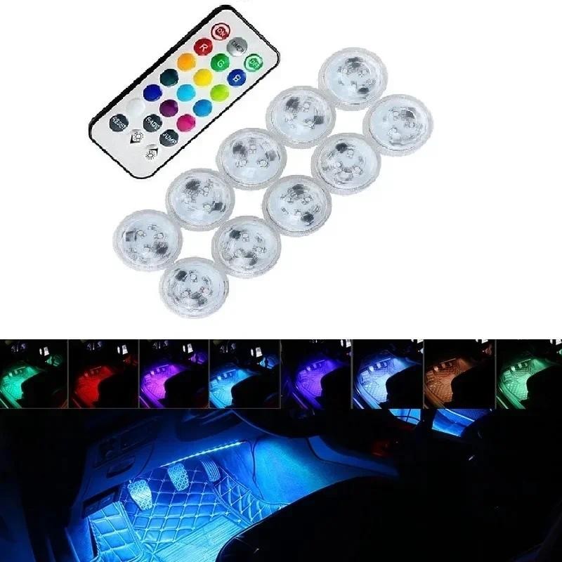 Car Auto LED RGB Interior Atmosphere Strip Light Decorative Foot Lamp ...